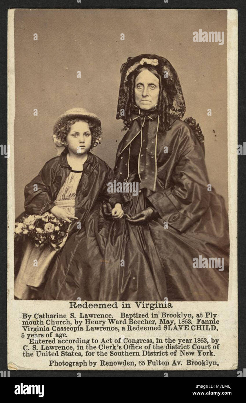 This historical photograph shows Fannie Virginia Casseopia Lawrence, a ...