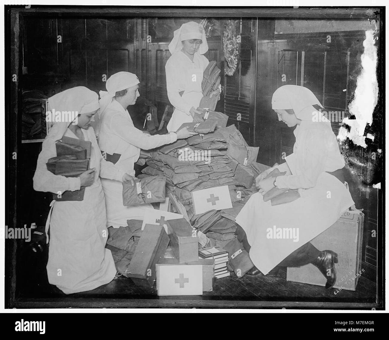 The image features the emblem of the Red Cross, symbolizing ...