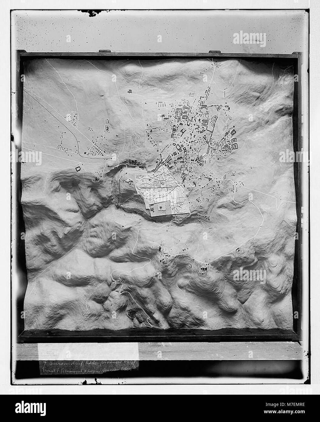 A detailed relief map of Jerusalem, illustrating the city's topography ...