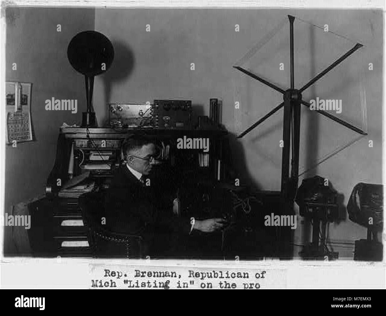 Rep. Vincent Morrison Brennan, Republican of Michigan, listening in on ...