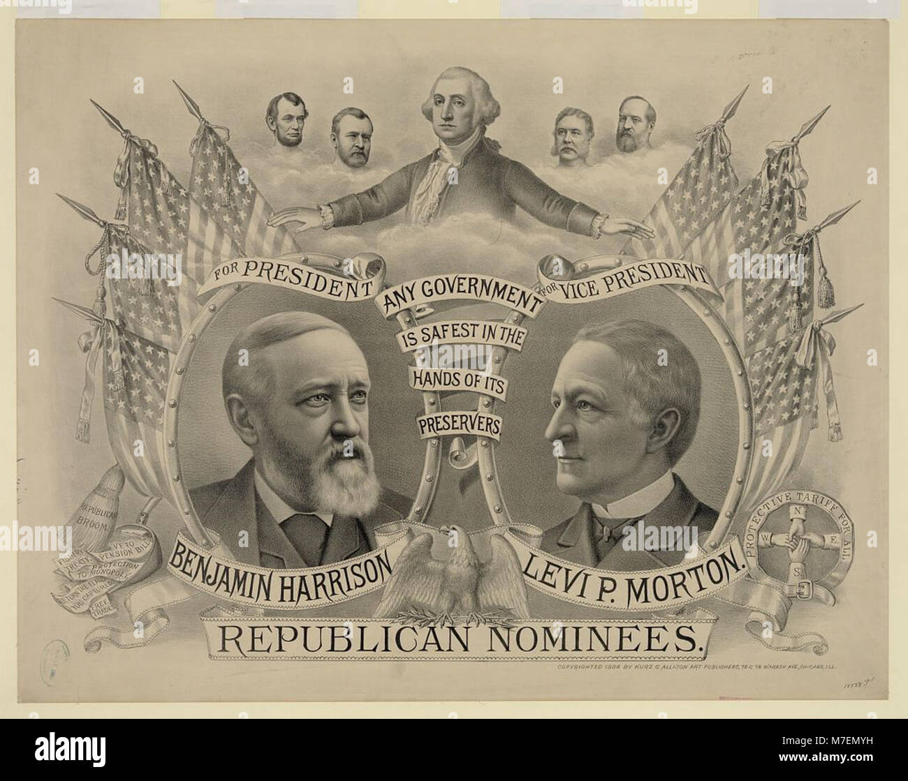 This image features the Republican nominees, likely from a historical ...
