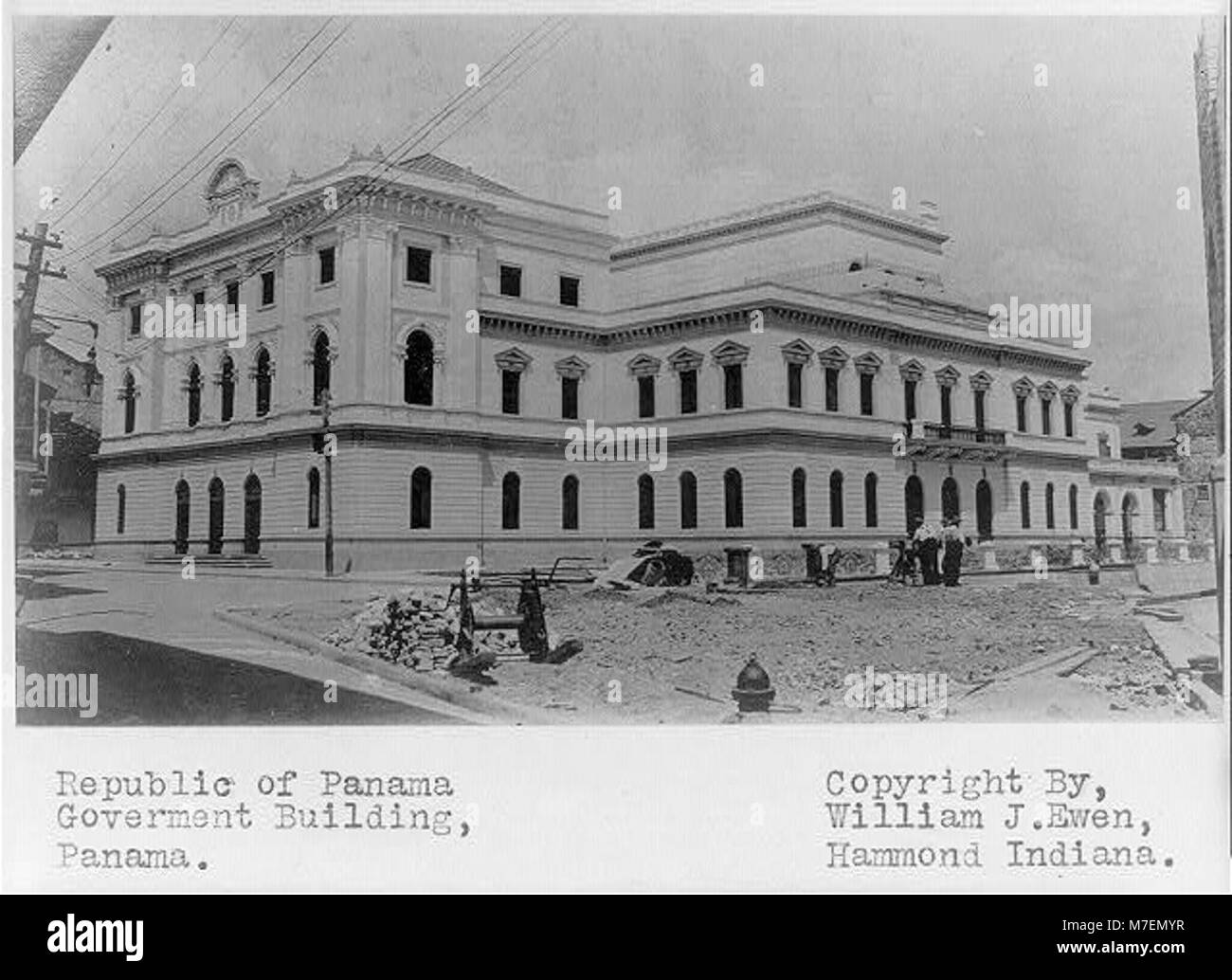 A photograph of the Republic of Panama Government Building in Panama ...