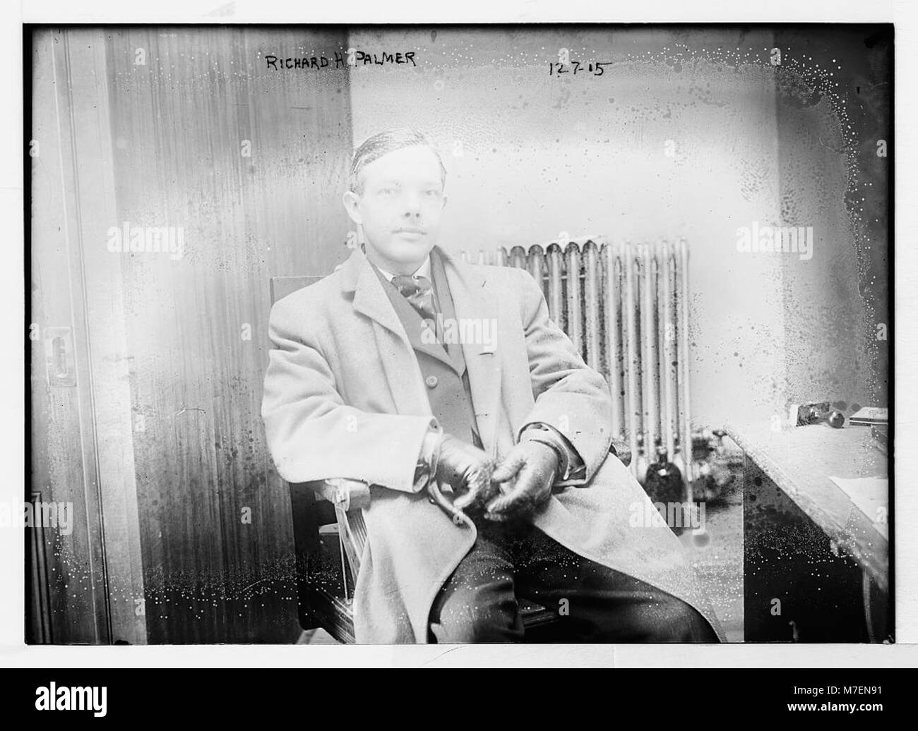 A formal portrait of Richard H. Palmer, a notable figure seated for the ...