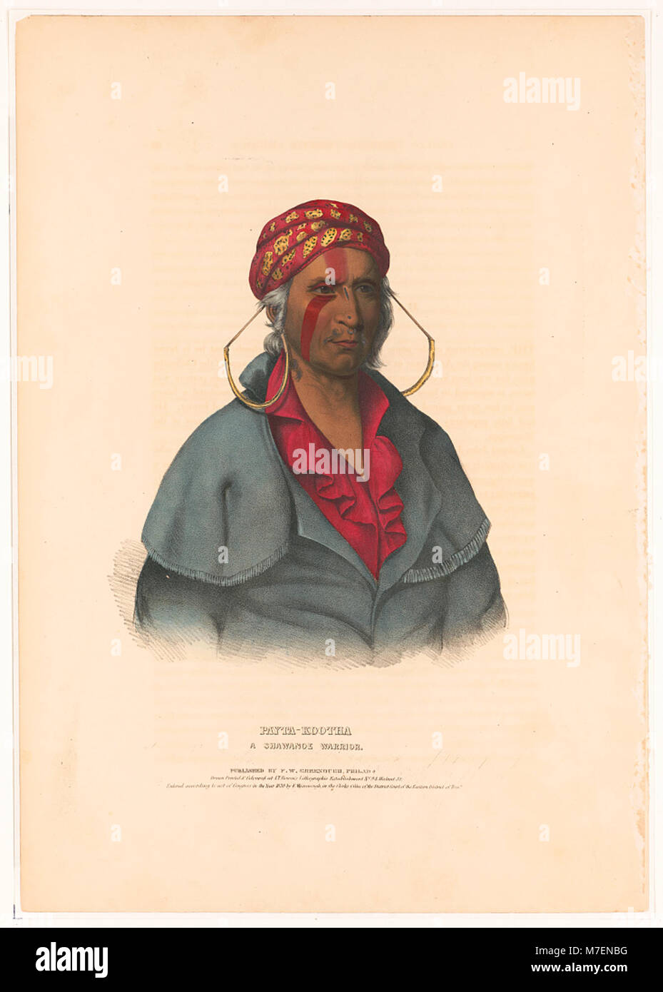 Payta-Kootha, a Shawanoe warrior, is portrayed in this lithograph ...