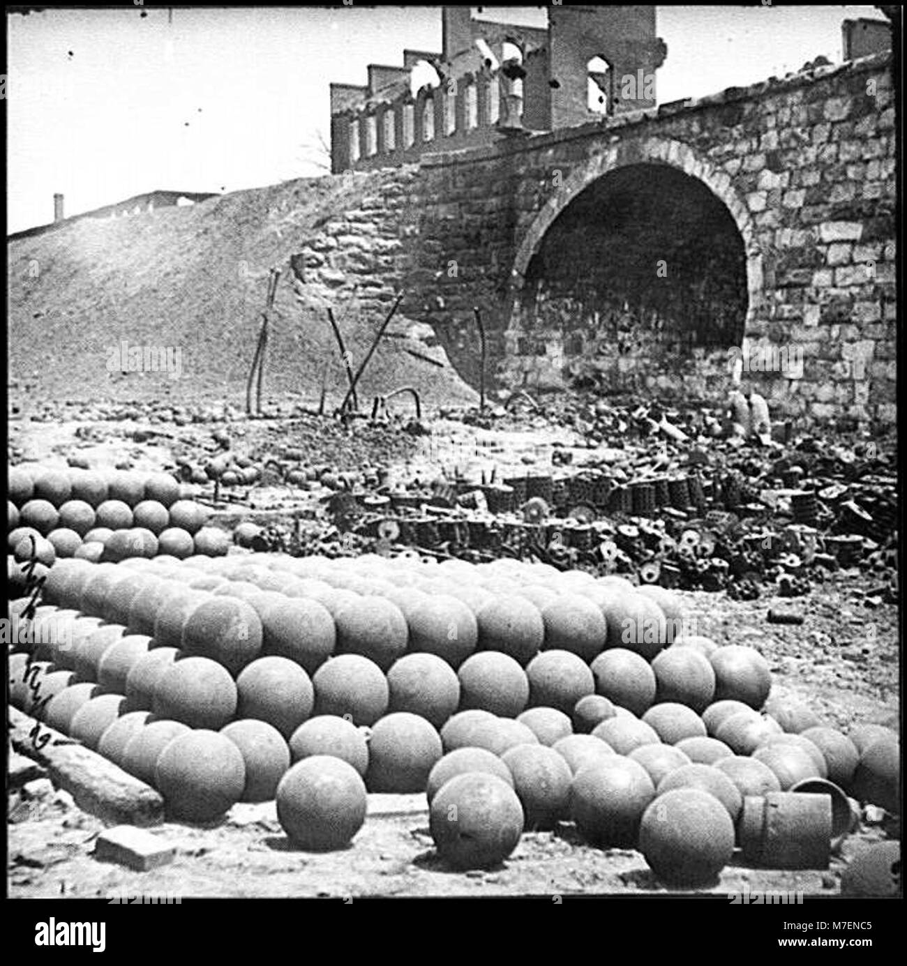 A historical photograph of the Arsenal grounds in Richmond, Virginia ...