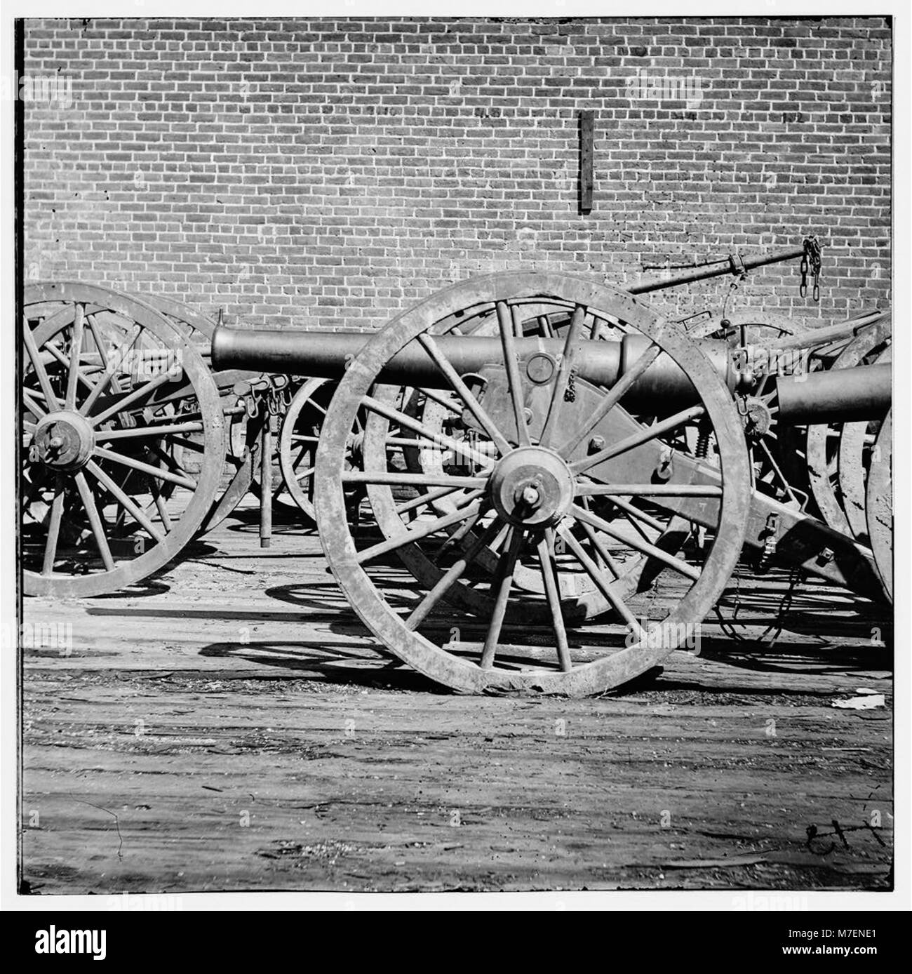 A photograph showcasing a light Brooke rifle, a 3-inch gun used during ...