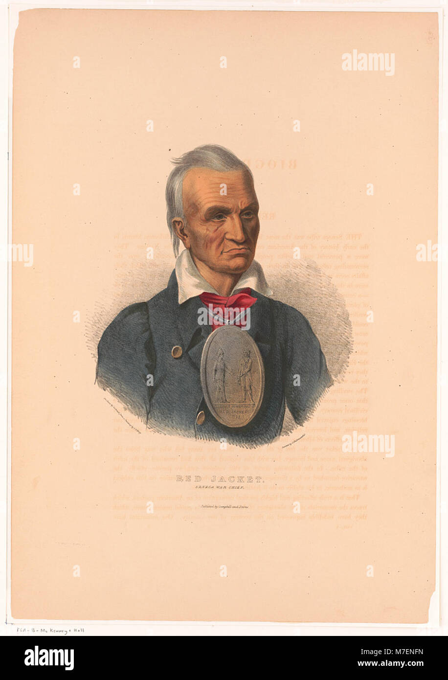 Image of Red Jacket, a Seneca war chief, depicted on stone by Corbould ...