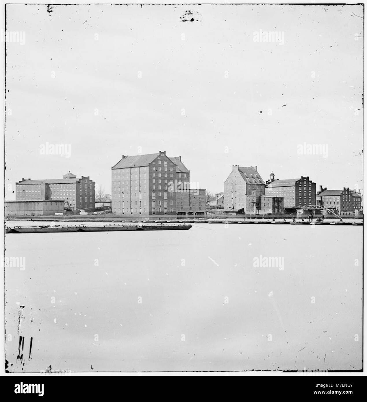 This image captures woolen factories in Richmond, Virginia, with a ...