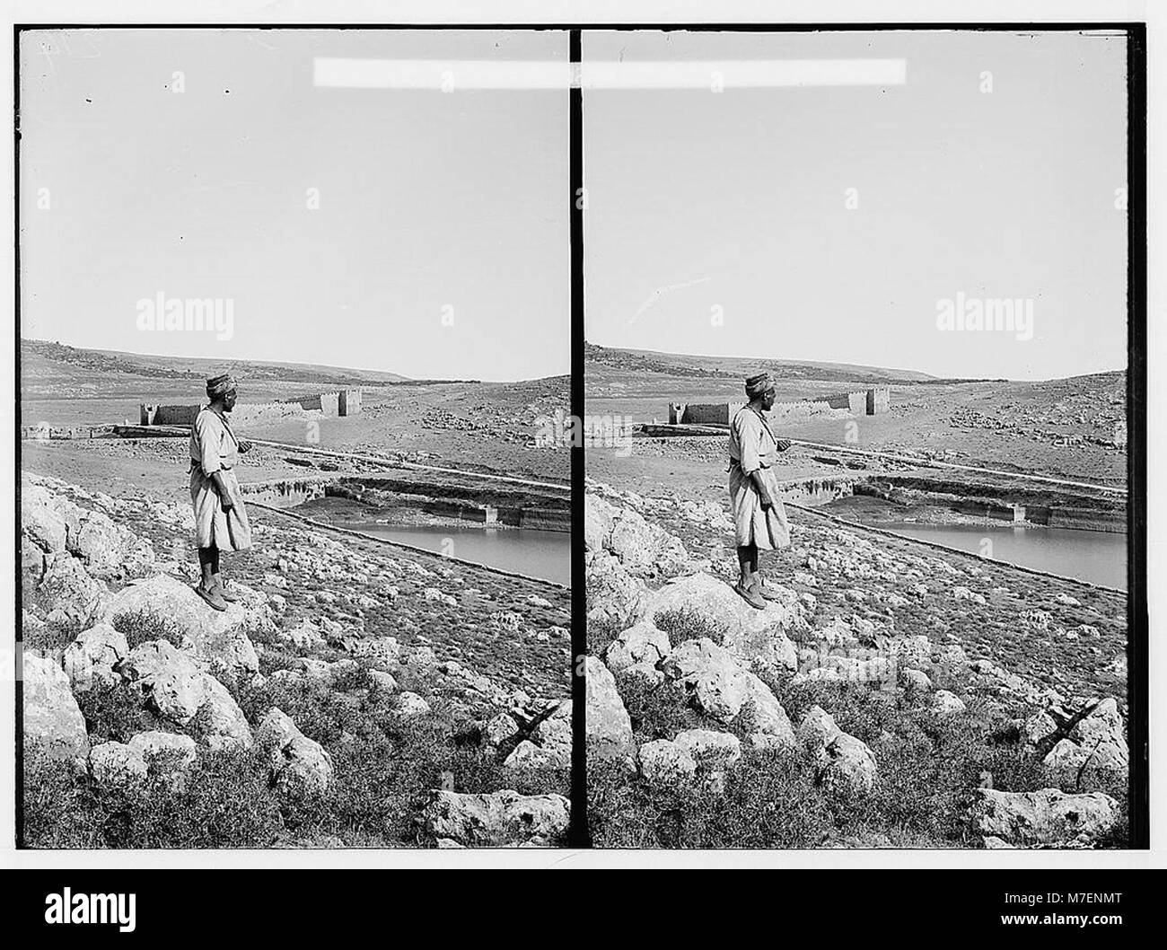 A photograph of the historic road to Hebron, showing the ancient Mar ...