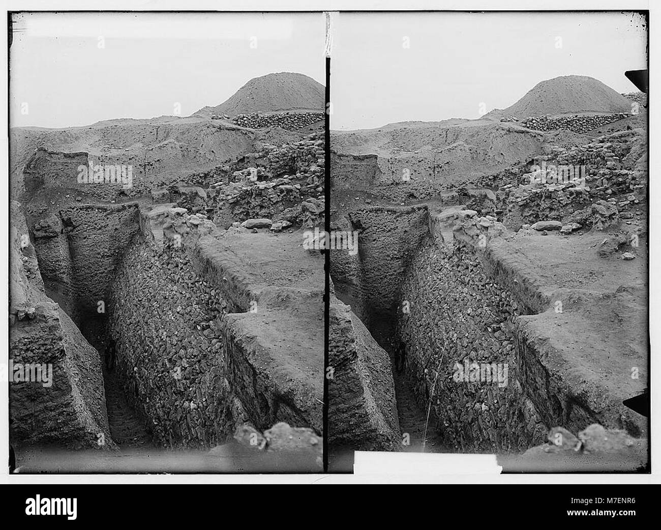 This image showcases the remains of the ancient city wall of Jericho in ...