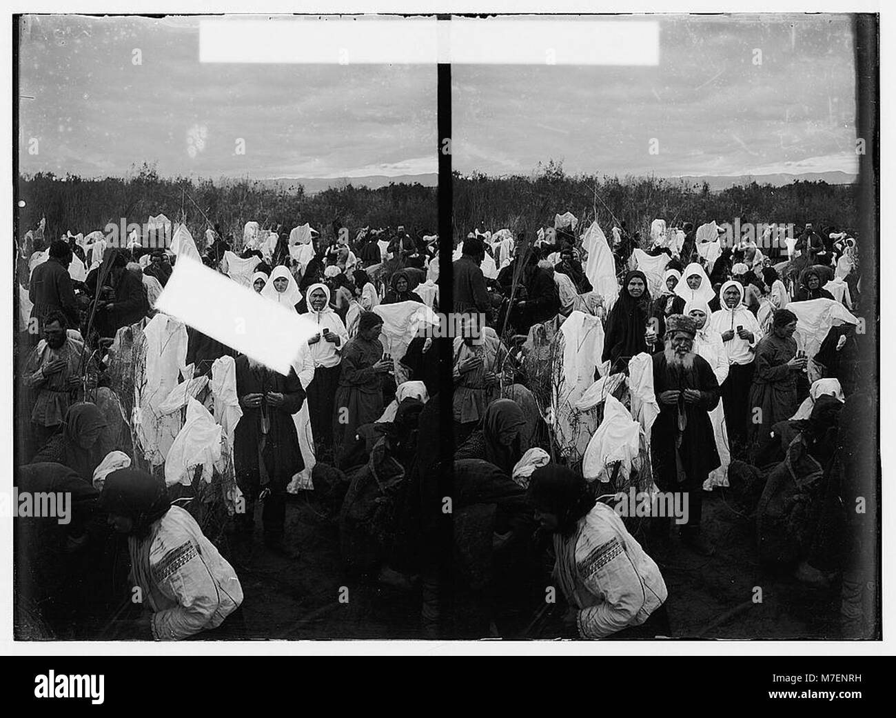 This photograph captures Russian pilgrims on the road to Jericho in ...