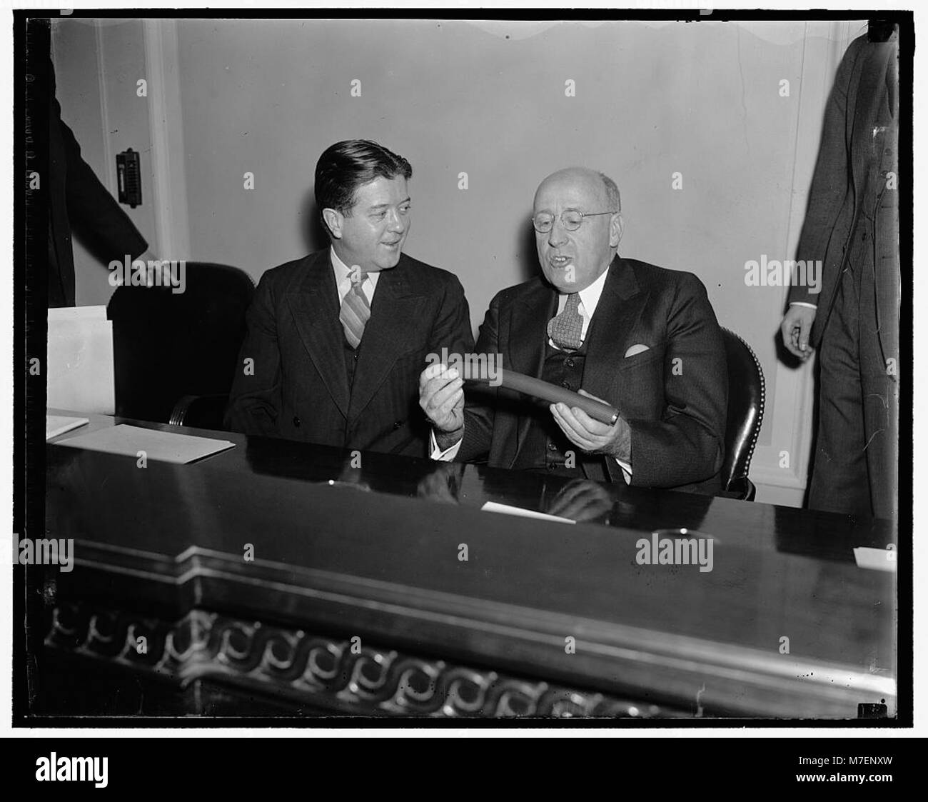 A portrait of Robert M. LaFollette, Jr., a prominent American ...