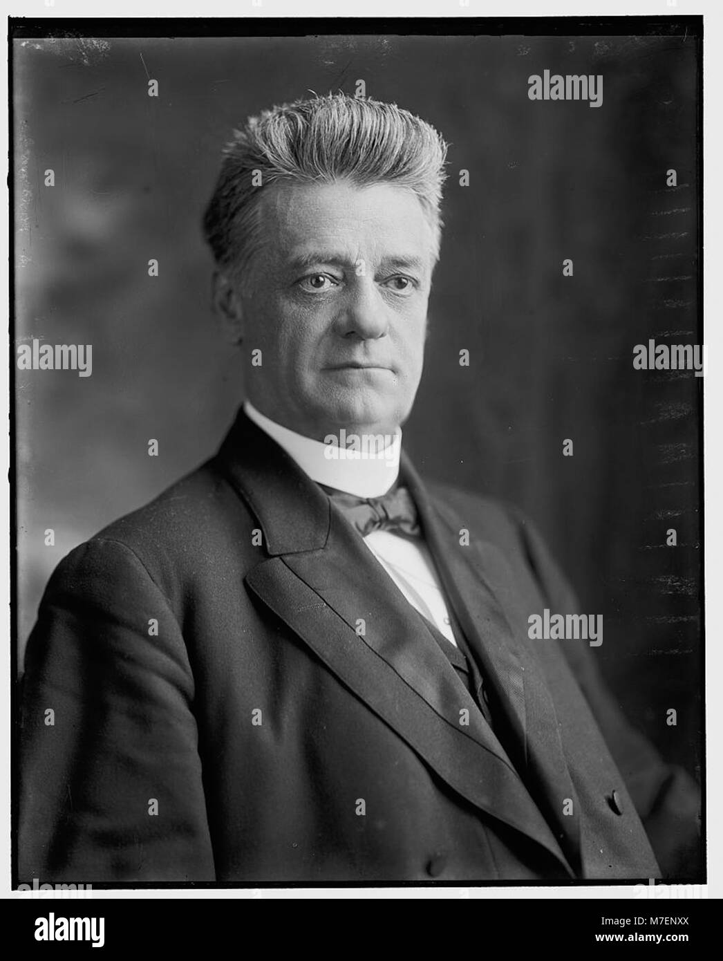 A portrait of Robert M. La Follette, a prominent American politician ...