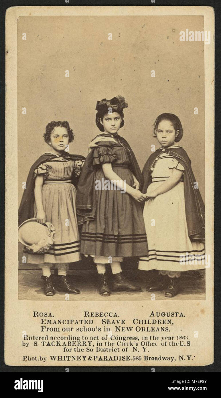Augusta and rosa slave children from new orleans hi-res stock ...