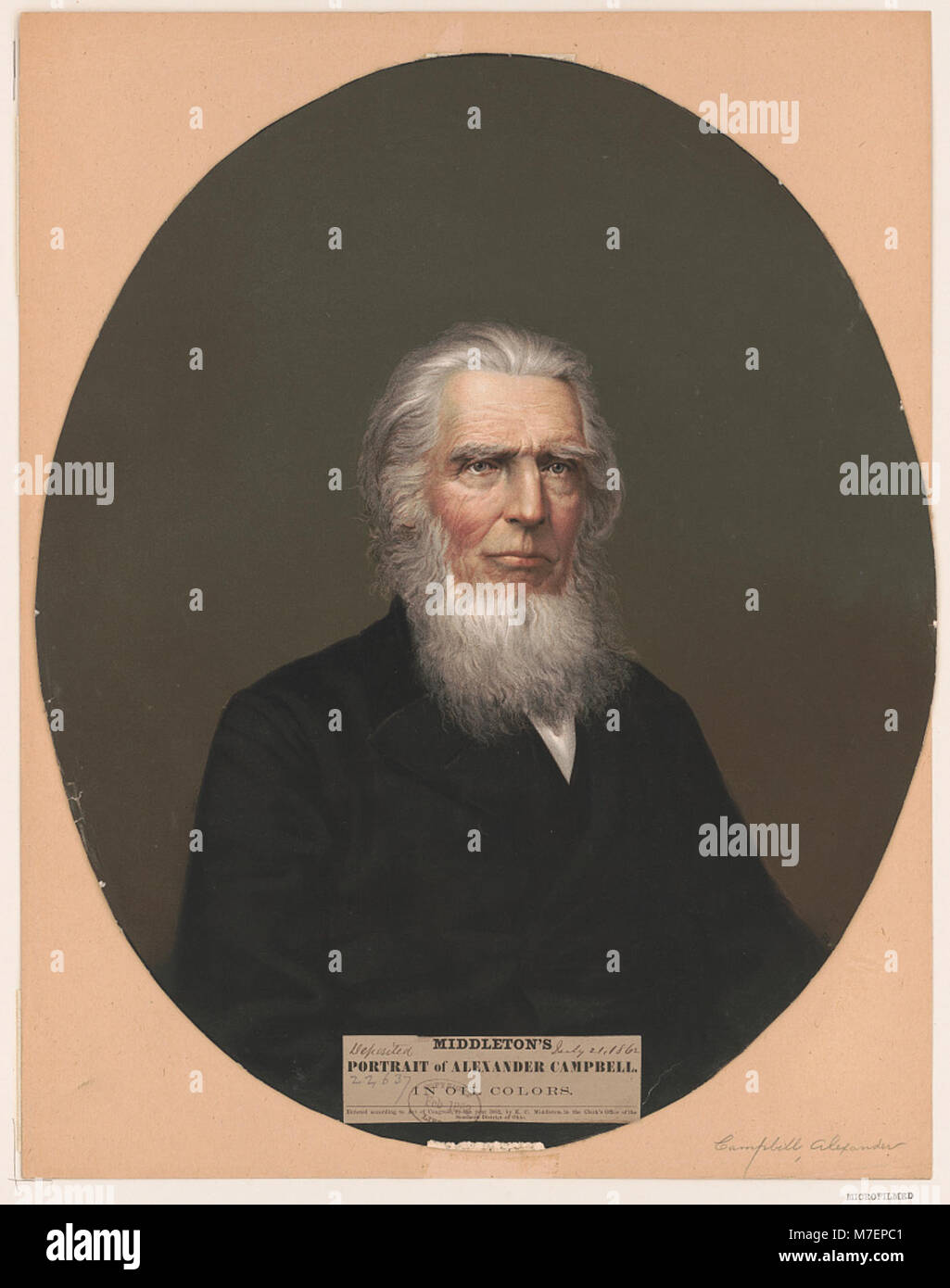 Vintage Portrait Of Alexander Campbell High Resolution Stock ...