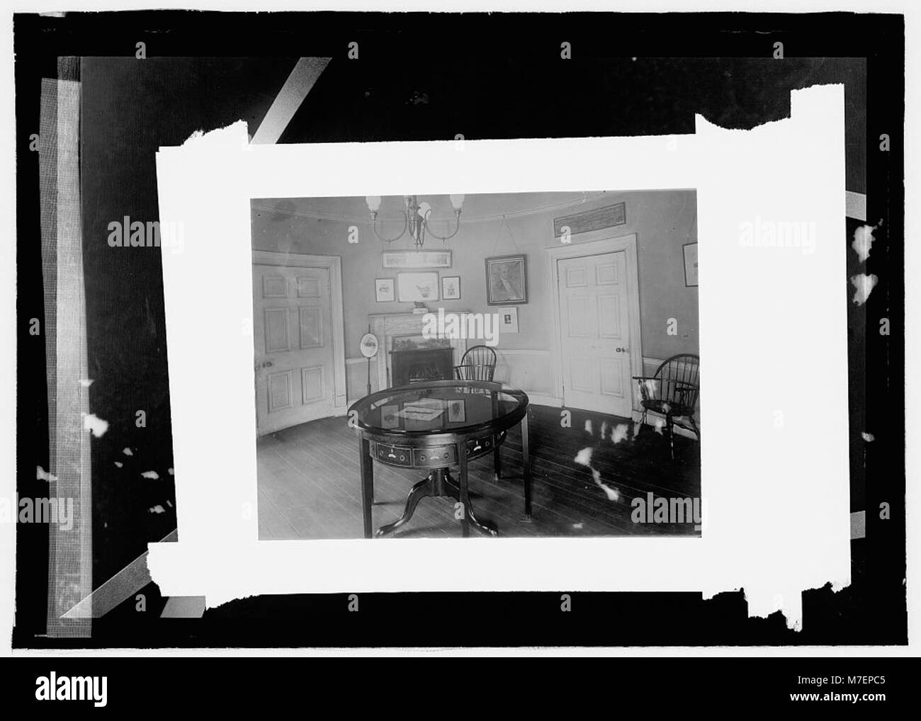 The Round Room of the Octagon House, a historical landmark. The ...