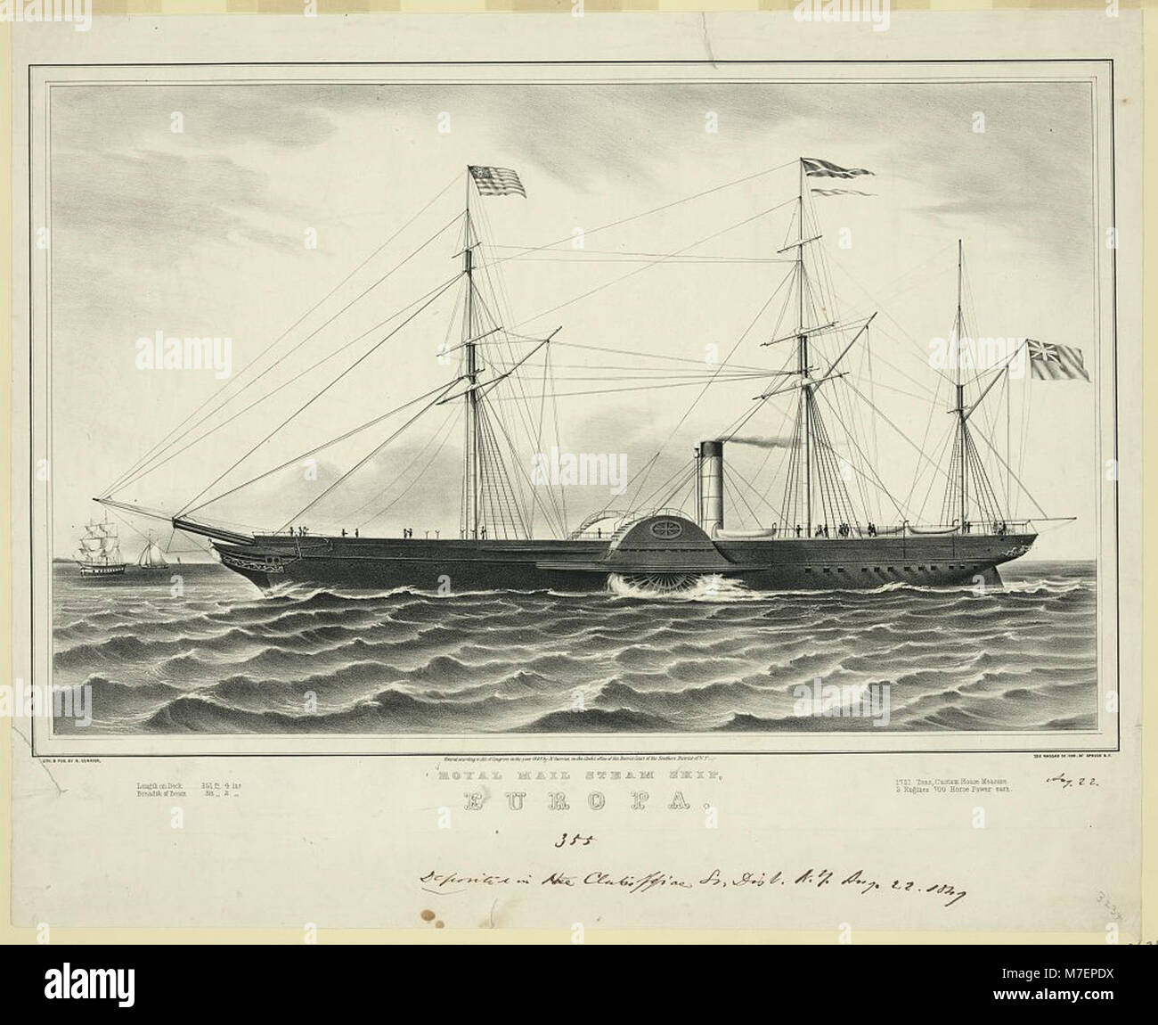 The Royal Mail Steamship Europe was a prominent British passenger and ...