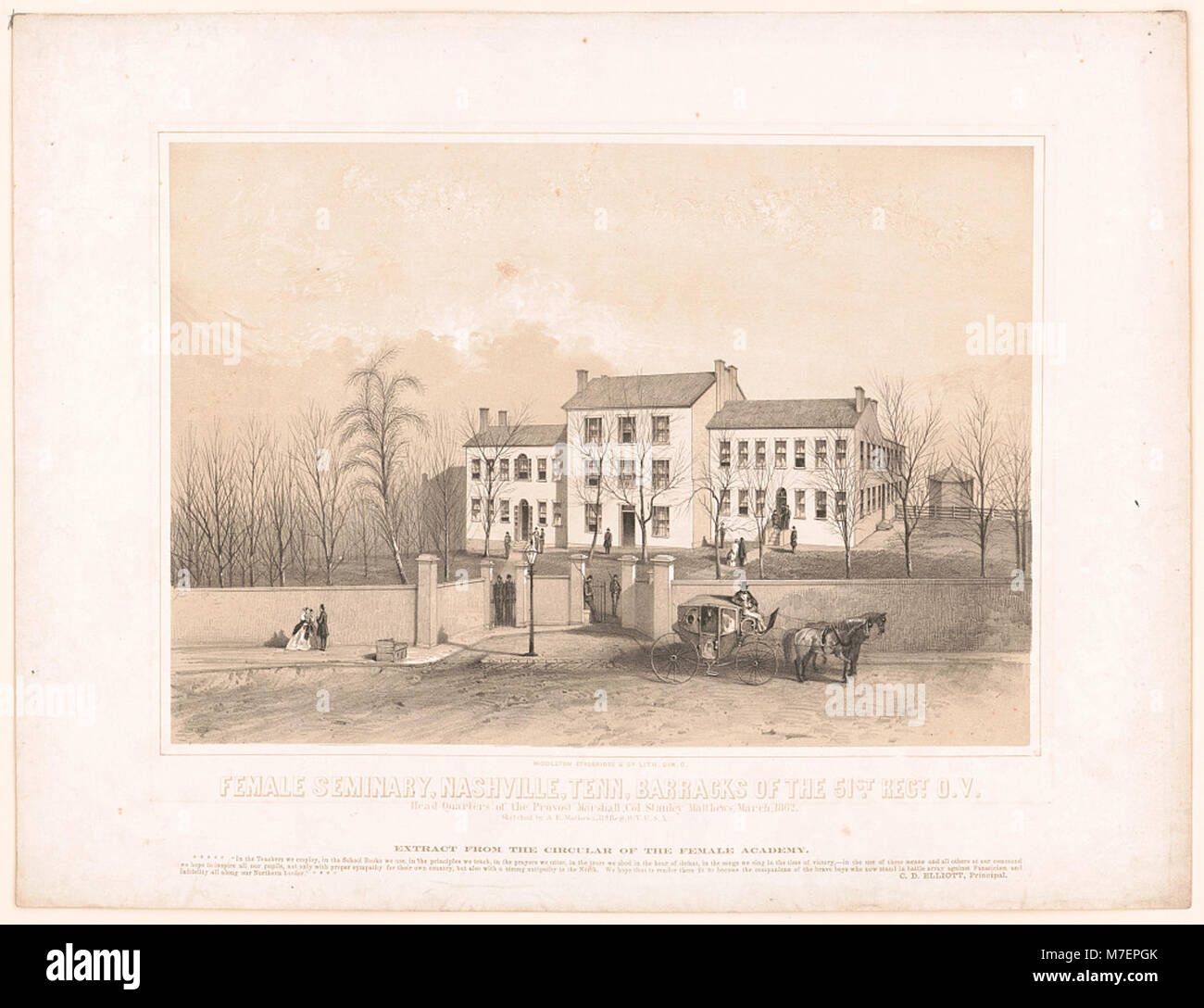 Female Seminary, Nashville, Tenn., barracks of the 51st regt. O.V ...