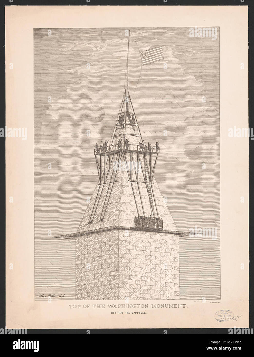 An image showing the placement of the capstone at the top of the ...