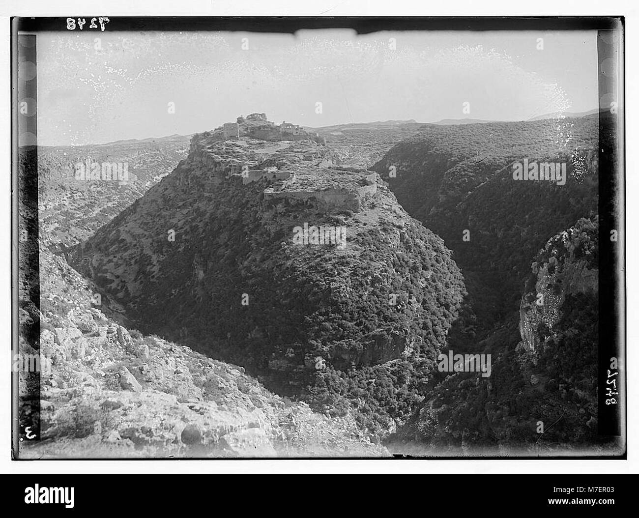 A photograph of Sahyun Castle, an ancient fortress located in Syria ...