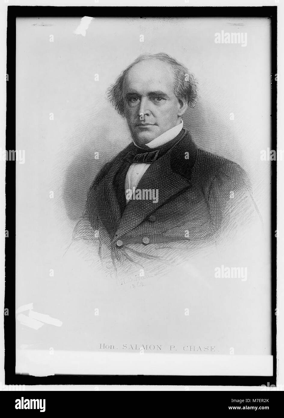 A portrait of Salmon P. Chase, a significant figure in American history ...