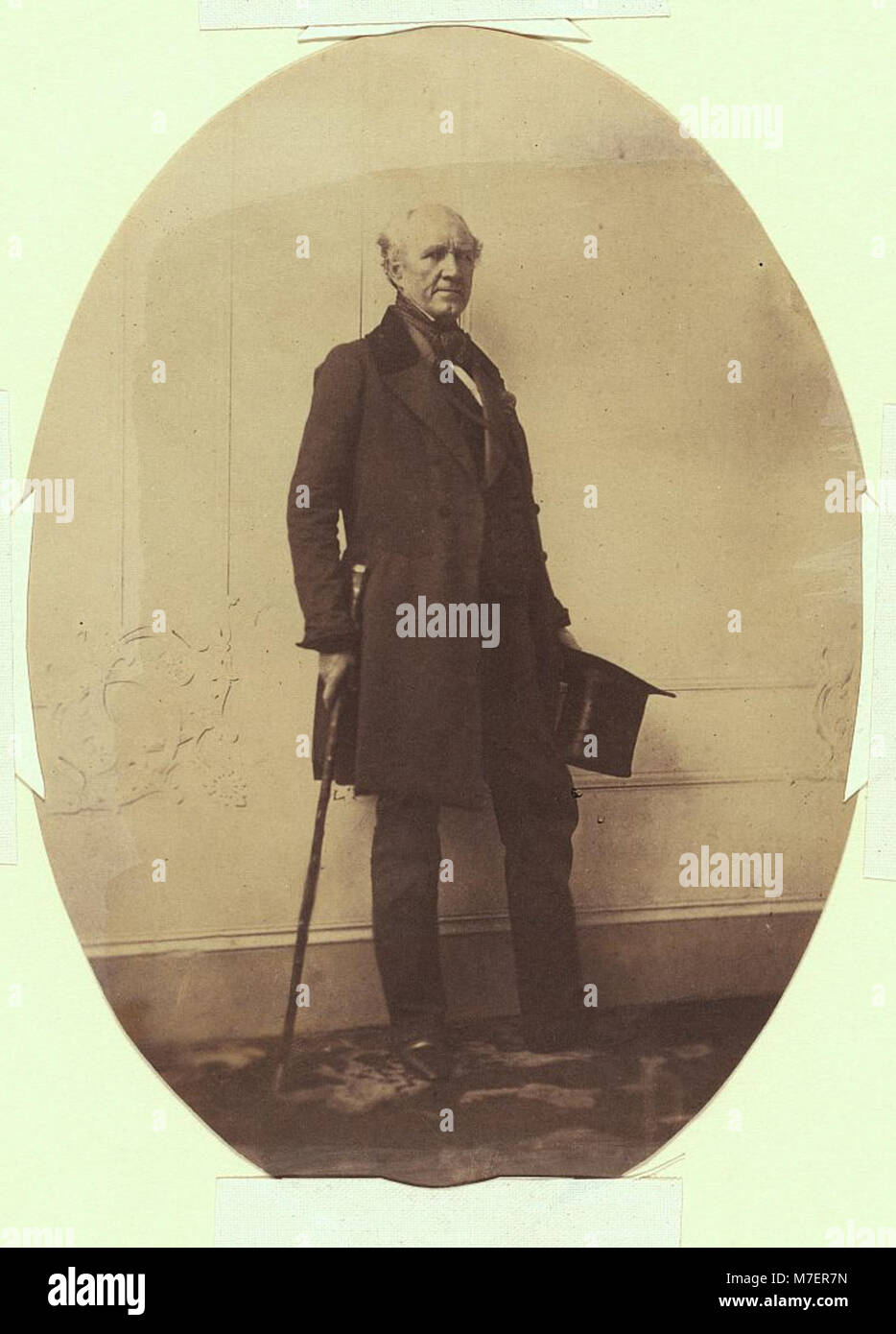 A full-length portrait of Sam Houston, a key figure in the history of ...