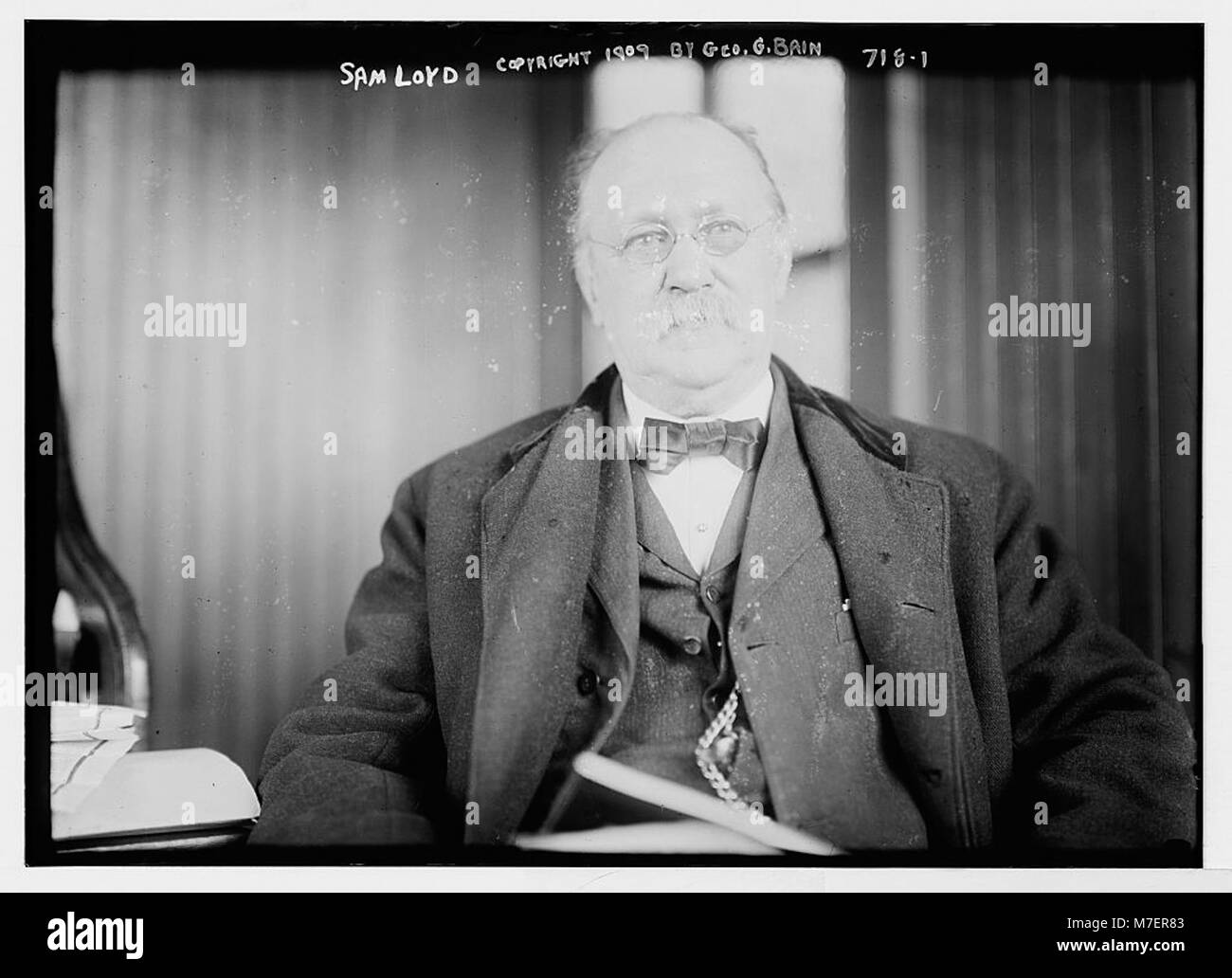 This image features Sam Loyd, a well-known figure in American puzzle ...