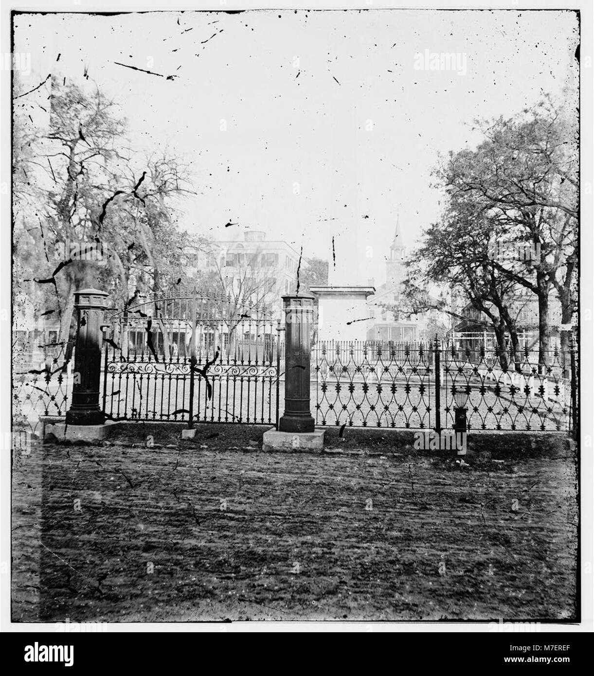 A historic view of Savannah, Georgia, capturing the architecture and ...