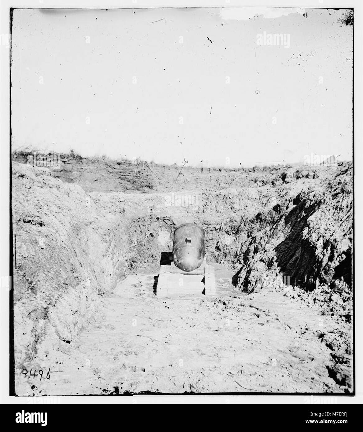 This image shows a mortar from Fort McAllister in the vicinity of ...