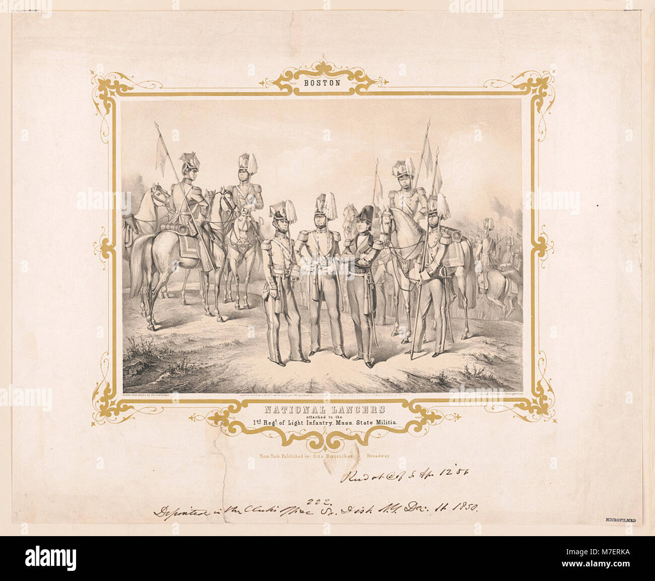 The National Lancers, part of the 1st Regiment of Light Infantry of the ...