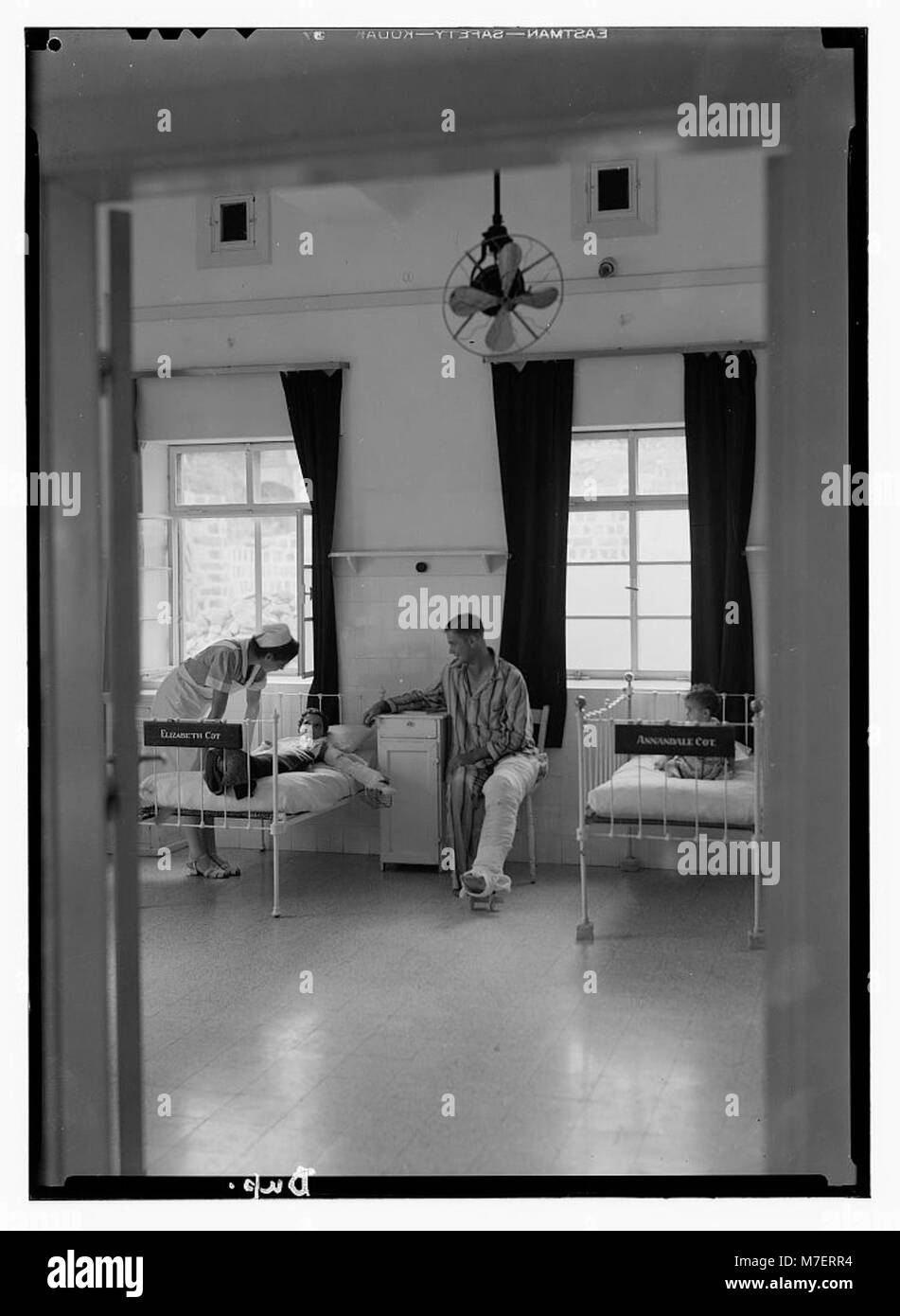 The interior of the dormitory at the Scots Mission Hospital in Tiberias ...