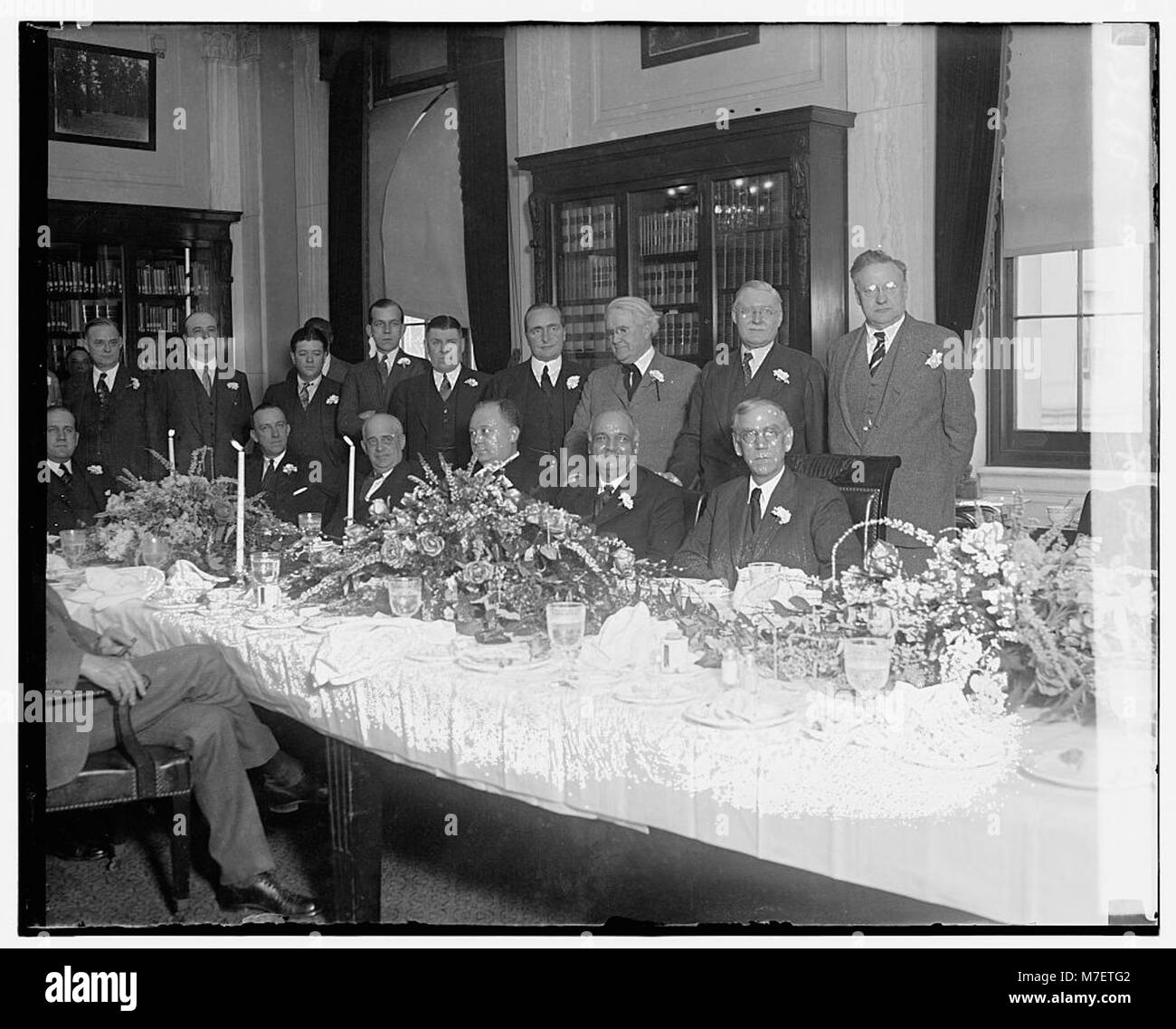 A luncheon attended by Senator Smoot, highlighting a moment in American ...