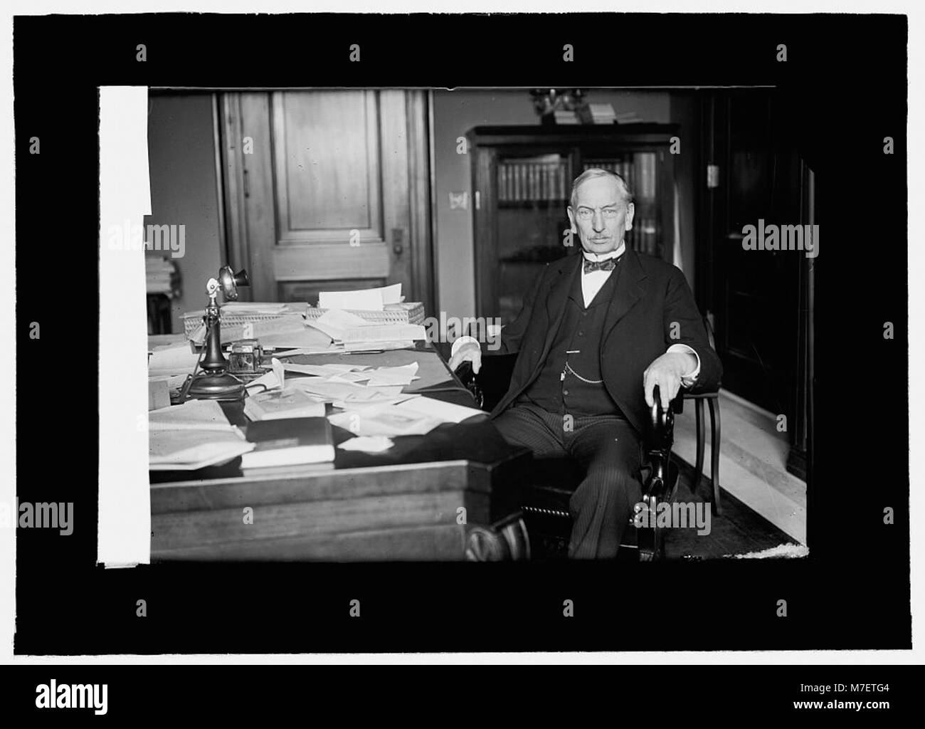 A portrait of Senator T.E. Burton of Ohio, captured during his time in ...