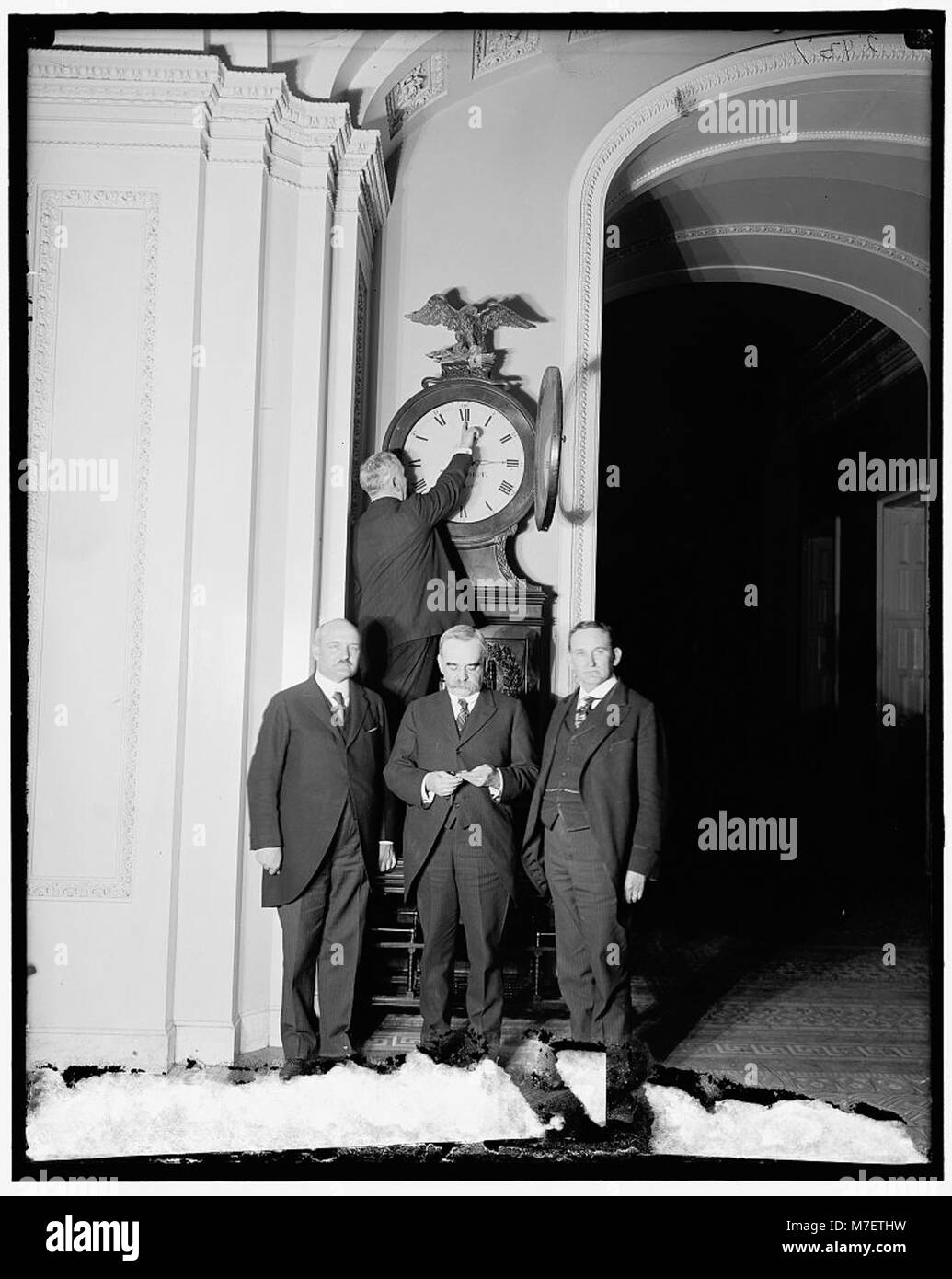 A historical image capturing Senate Sergeant at Arms Charles Higgins ...