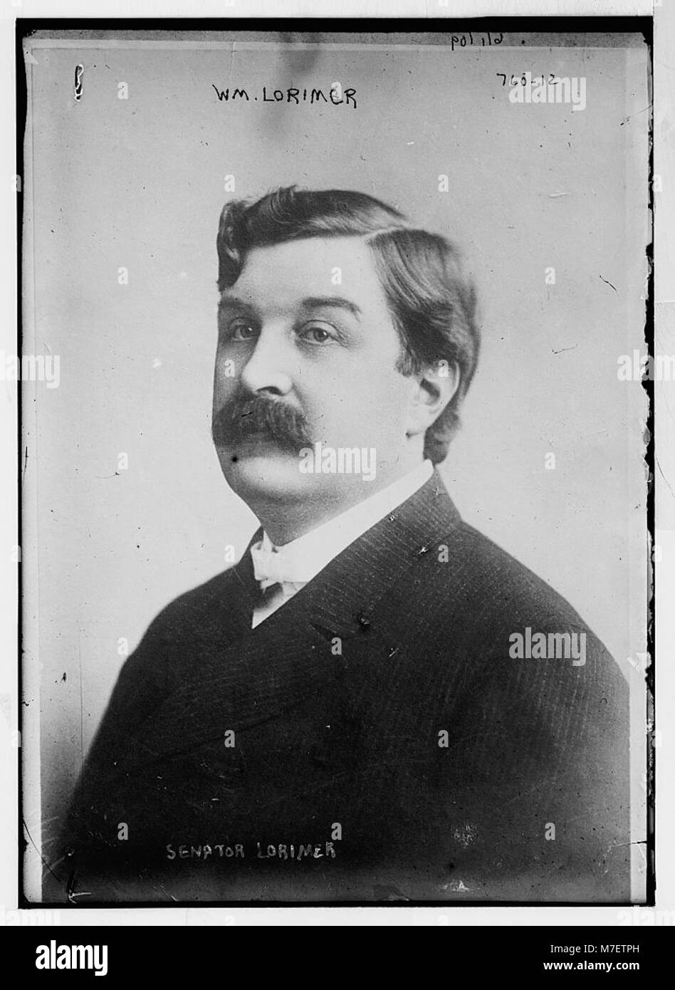 A portrait photograph of Senator William Lorimer, an influential U.S ...