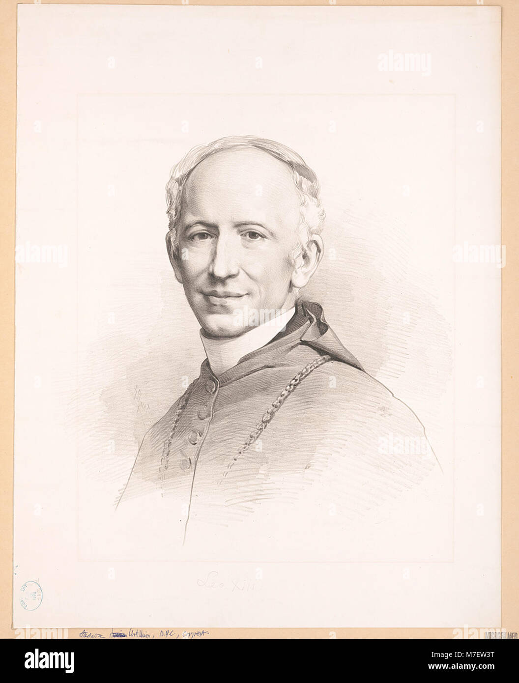 A portrait of Pope Leo XIII, the 256th pope of the Catholic Church ...