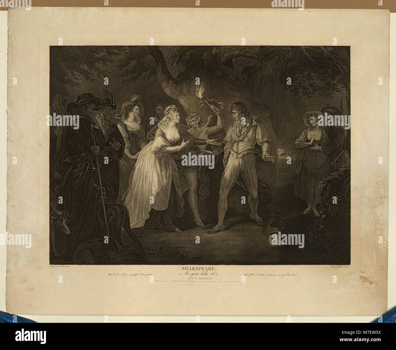 A scene from Act V, Scene IV of Shakespeare's play 'As You Like It ...