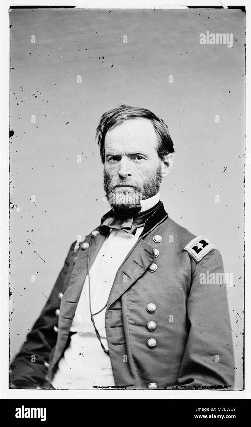 This photograph features William Tecumseh Sherman, a prominent Union ...