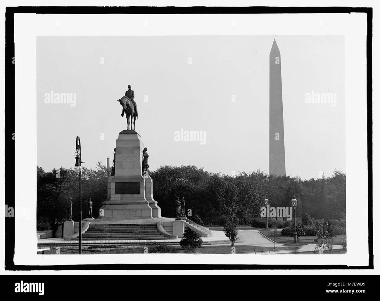 The Sherman statue, alongside the Washington Monument in Washington, D ...