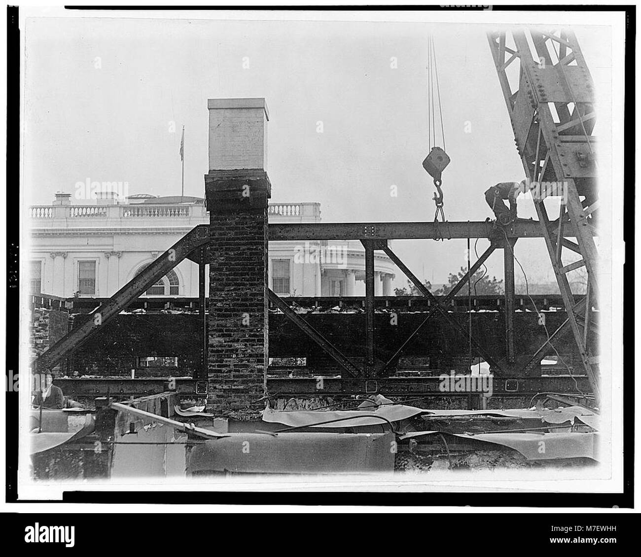 An image depicting progress on the reconstruction of the Executive ...