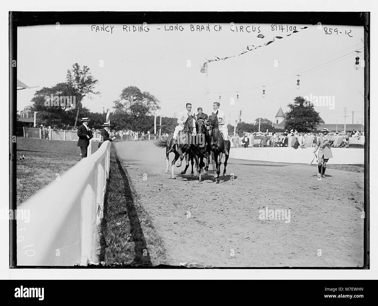 A photograph from the Society Circus in Long Branch showing horse-back ...