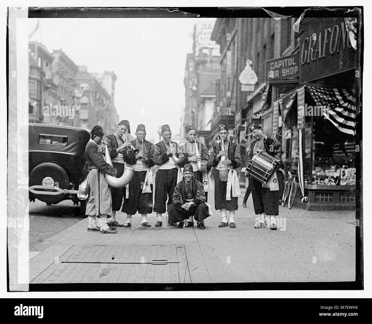 A photo capturing a Shriners group in Washington, D.C., members of a ...
