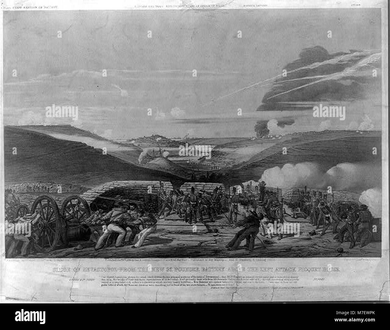 A view of the Siege of Sevastopol, focusing on the New 32-pounder ...