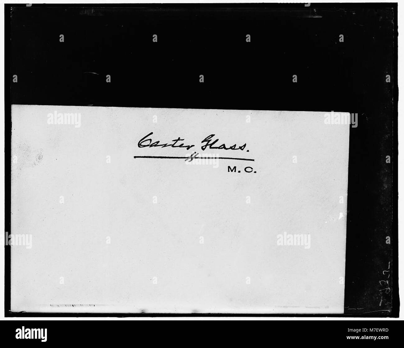The signature of Carter Glass, an influential American politician and ...