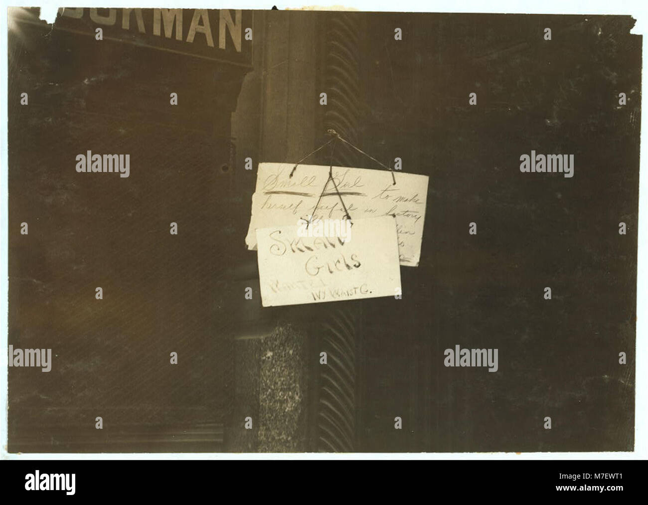 Sign on 22(nd) St. factory entrance. LOC nclc.04996 Stock Photo - Alamy