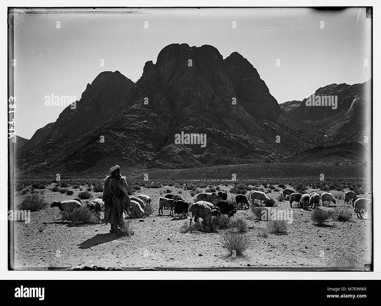 This photograph depicts Gebel Mousa in the Sinai Peninsula, an ...