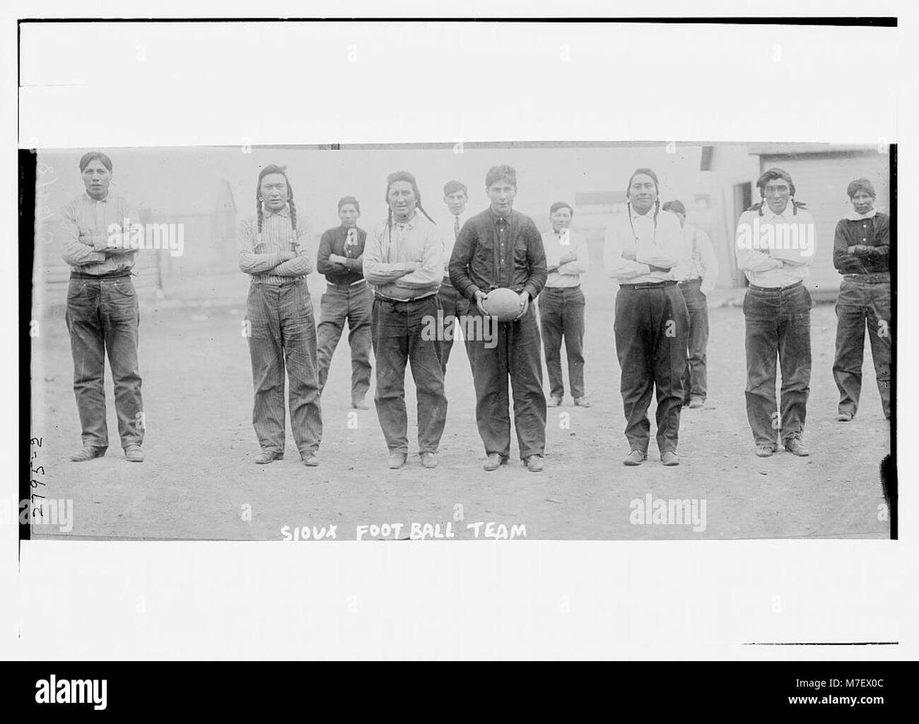 A photograph of the Sioux football team, showcasing members of this ...
