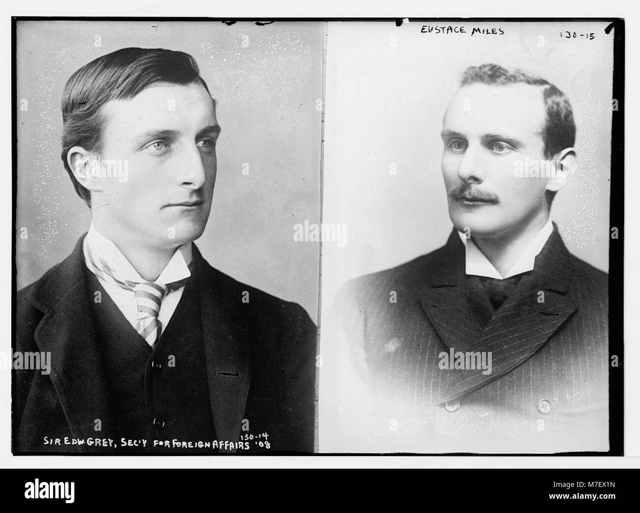 This image shows a portrait bust of Sir Edward Grey, British Secretary ...