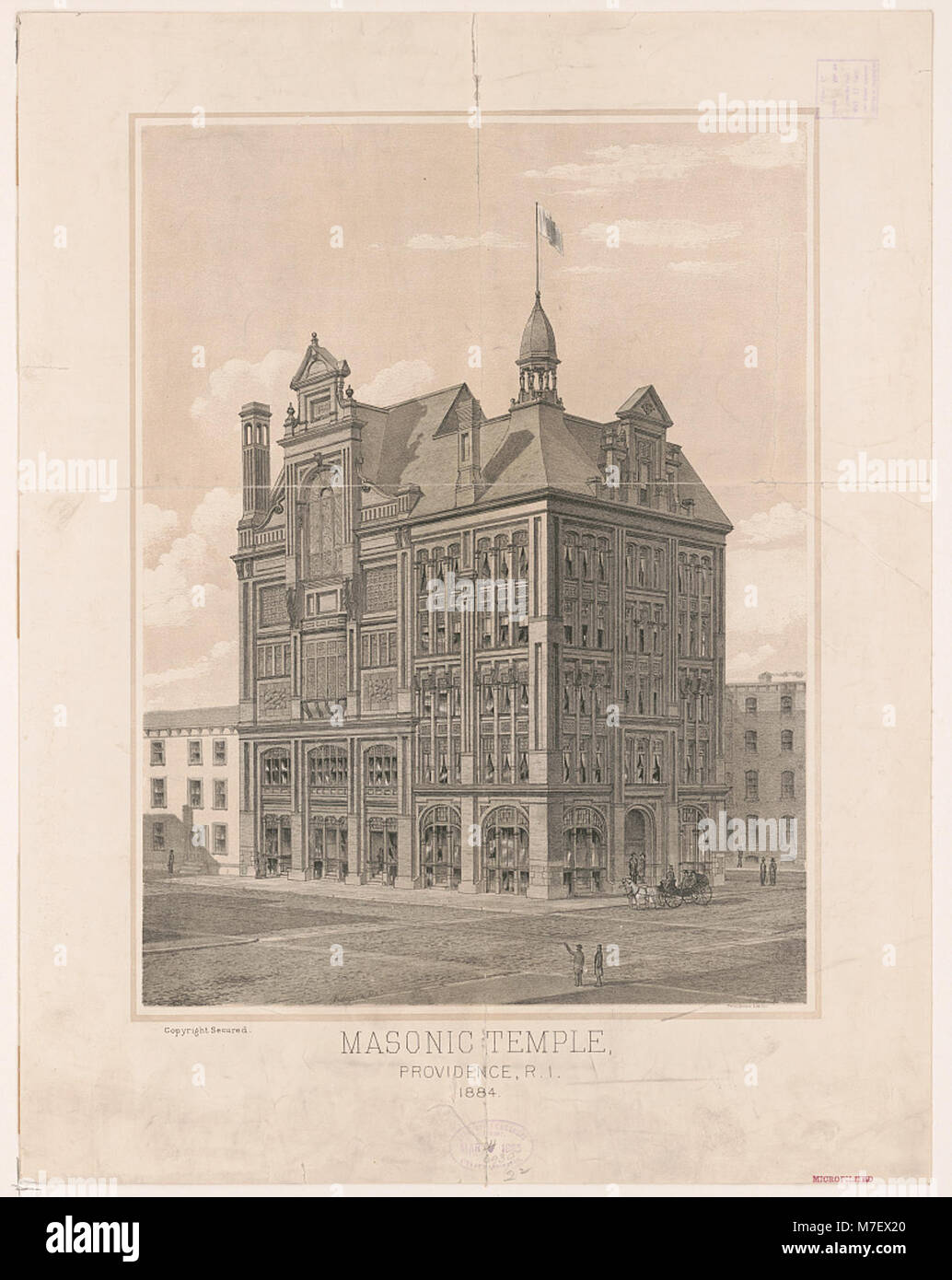 The Masonic Temple in Providence, Rhode Island, built in 1884. The ...