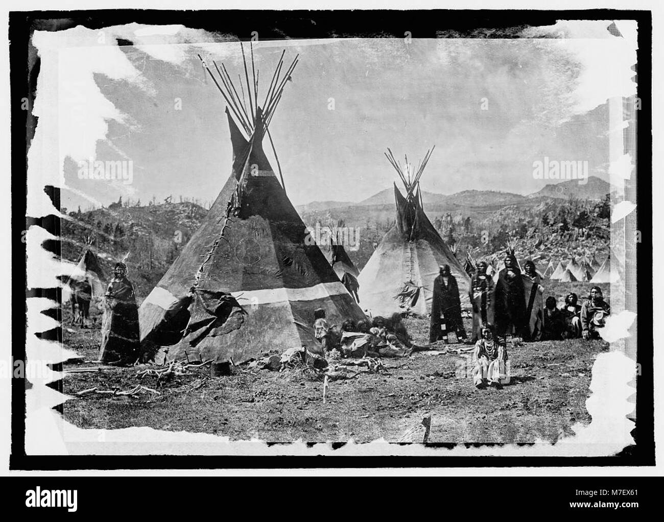 Skin tepees used by Shoshone Indians, showcasing their traditional ...